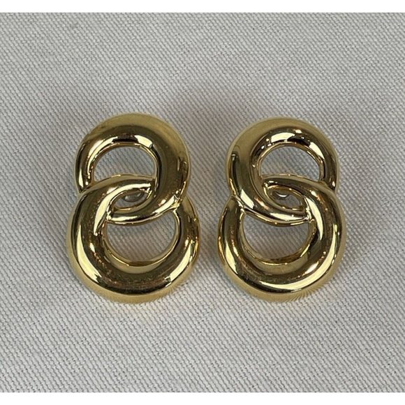 Unbranded | Jewelry | Vintage Gold Tone Intertwined Double Loop ...